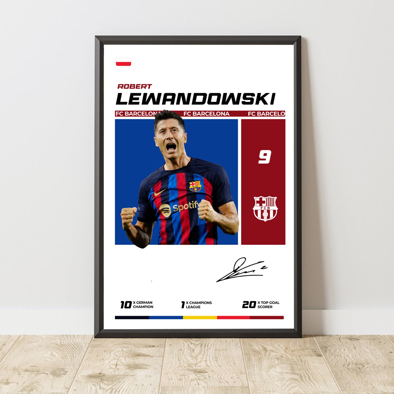 Robert Lewandowski Poster, Minimalist Poster, Sports Poster, Wall Art ...