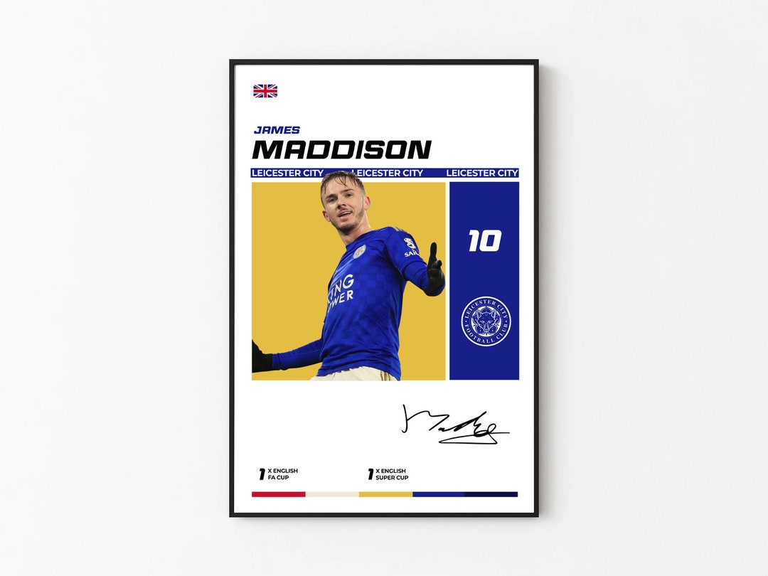 James Maddison Poster, Minimalist Poster, Sports Poster, Wall Art Decor ...