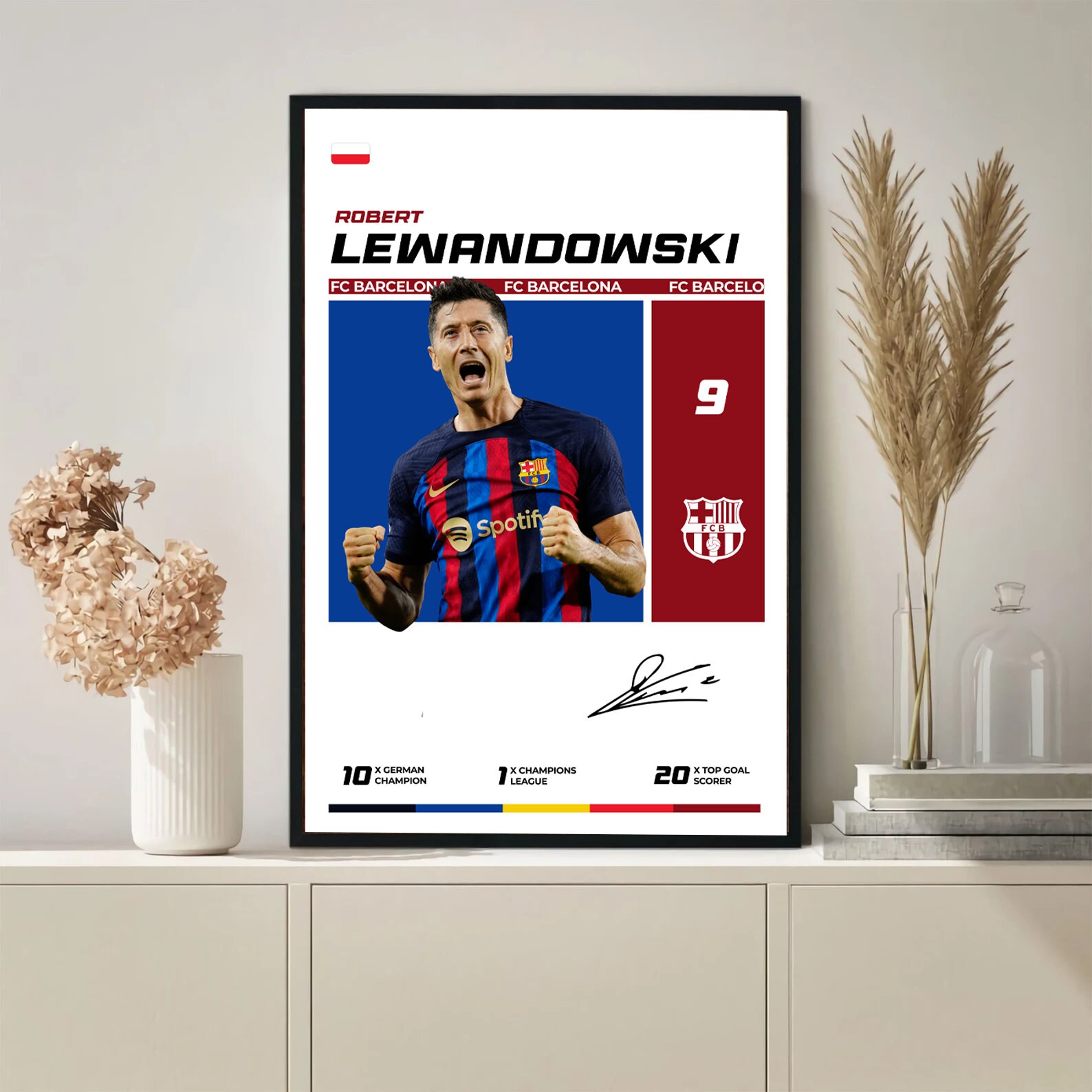 Robert Lewandowski Poster, Minimalist Poster, Sports Poster, Wall Art ...