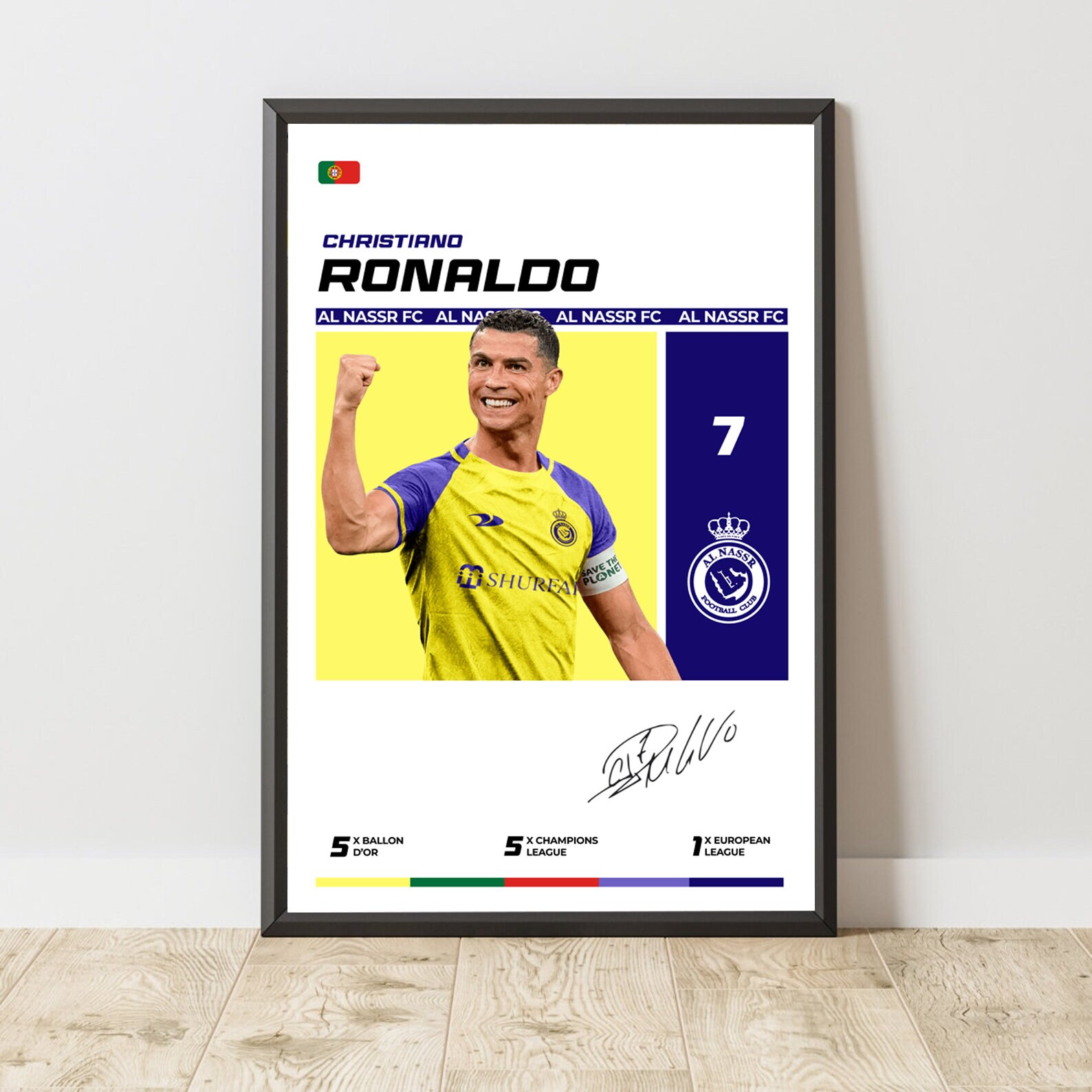 Cristiano Ronaldo Poster, Minimalist Poster, Sports Poster, Wall Art ...