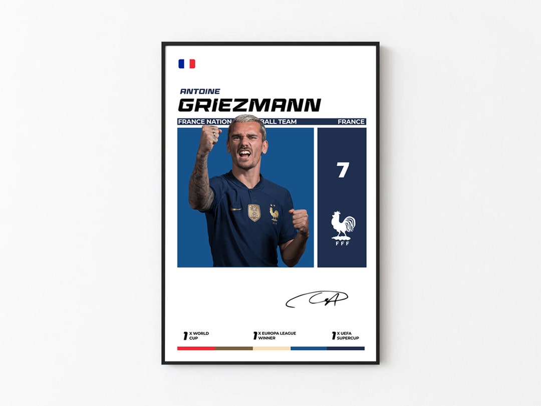Antoine Griezmann Poster, France Football, Minimalist Poster, Sport ...