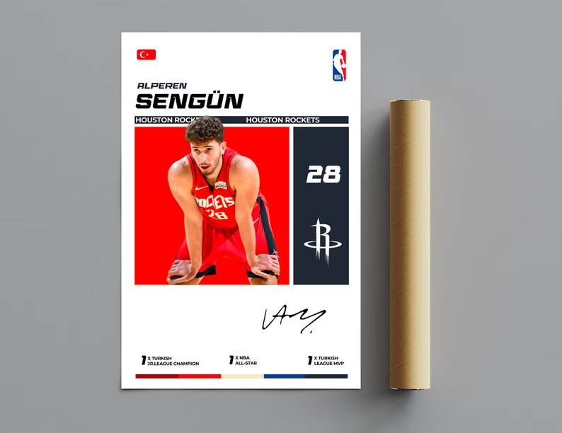Alperen Sengun Poster, Houston Rockets, NBA Fans, NBA Poster ...