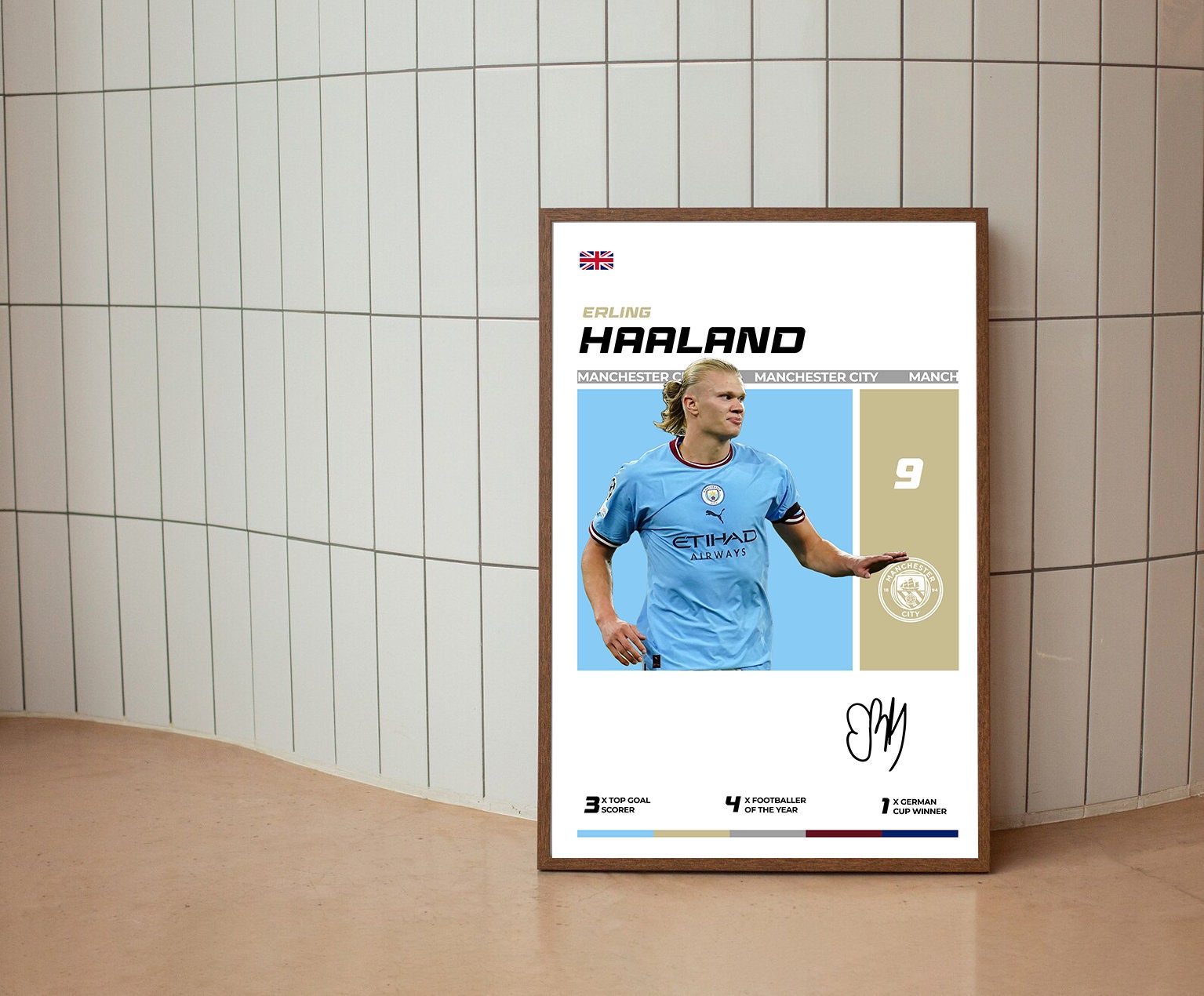 Erling Haaland Poster Minimalist Poster Sports Poster Wall - Etsy