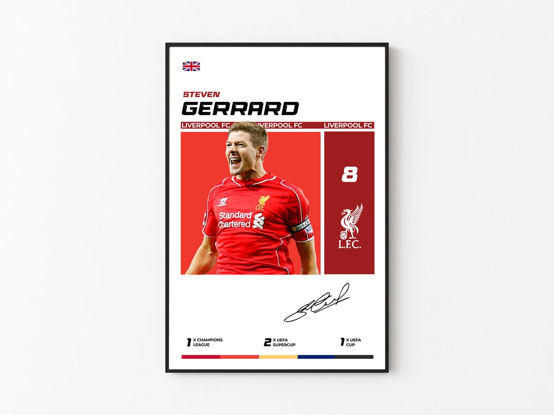 Steven Gerrard Poster, Minimalist Poster, Sports Poster, Wall Art ...