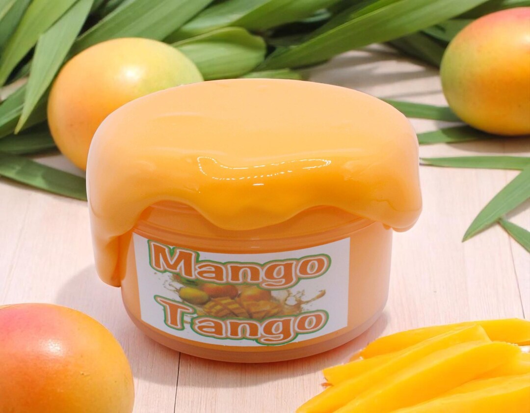Mango Tango Slime: Thick & Glossy Orange Slime, Tropical Scent - Etsy