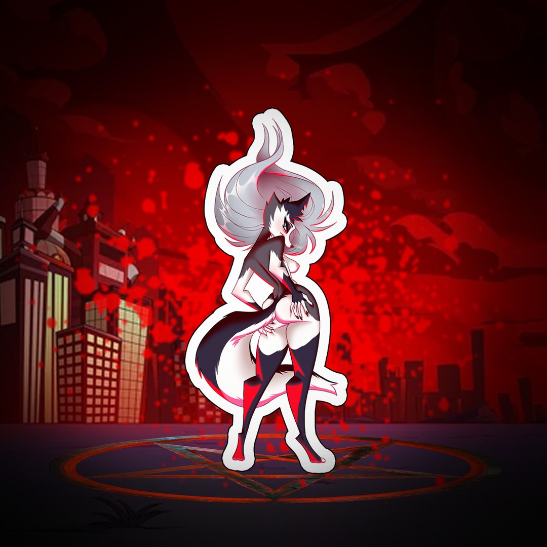 Loona Sticker Helluva Boss Sexy Loona Vinyl Stickers Holographic Decal Loona Helluva Boss