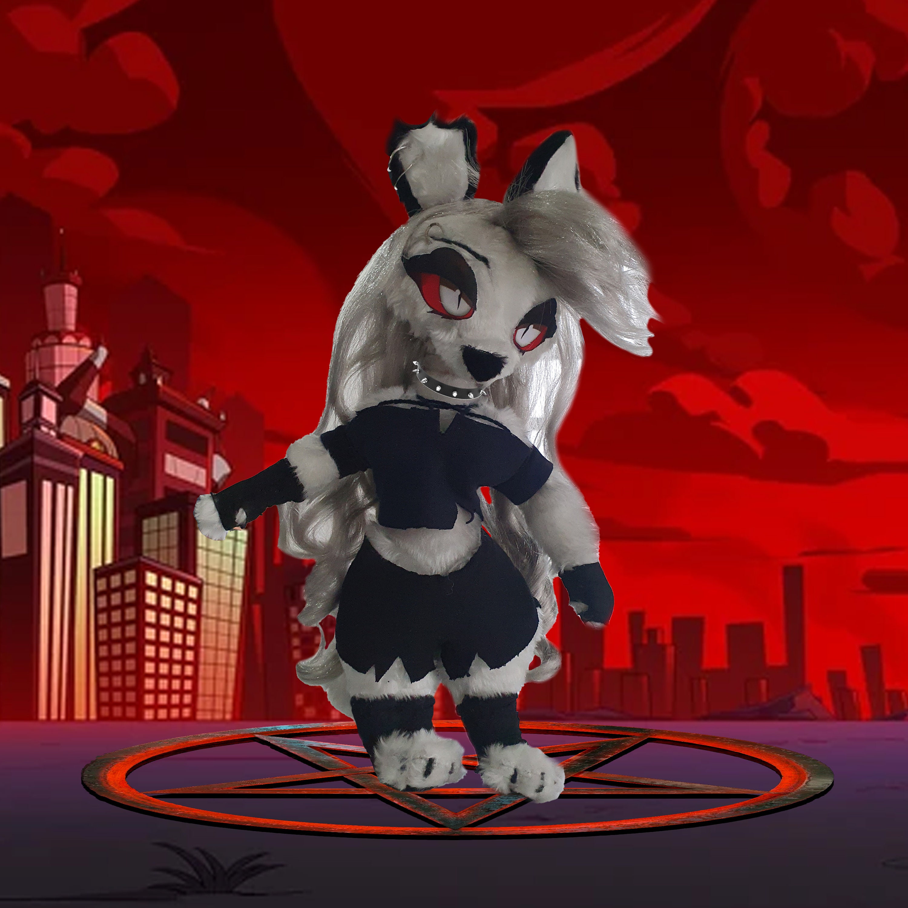 Loona Plush Fanmade 10.98 X 19.29 IN Helluva Boss Hellhound - Etsy