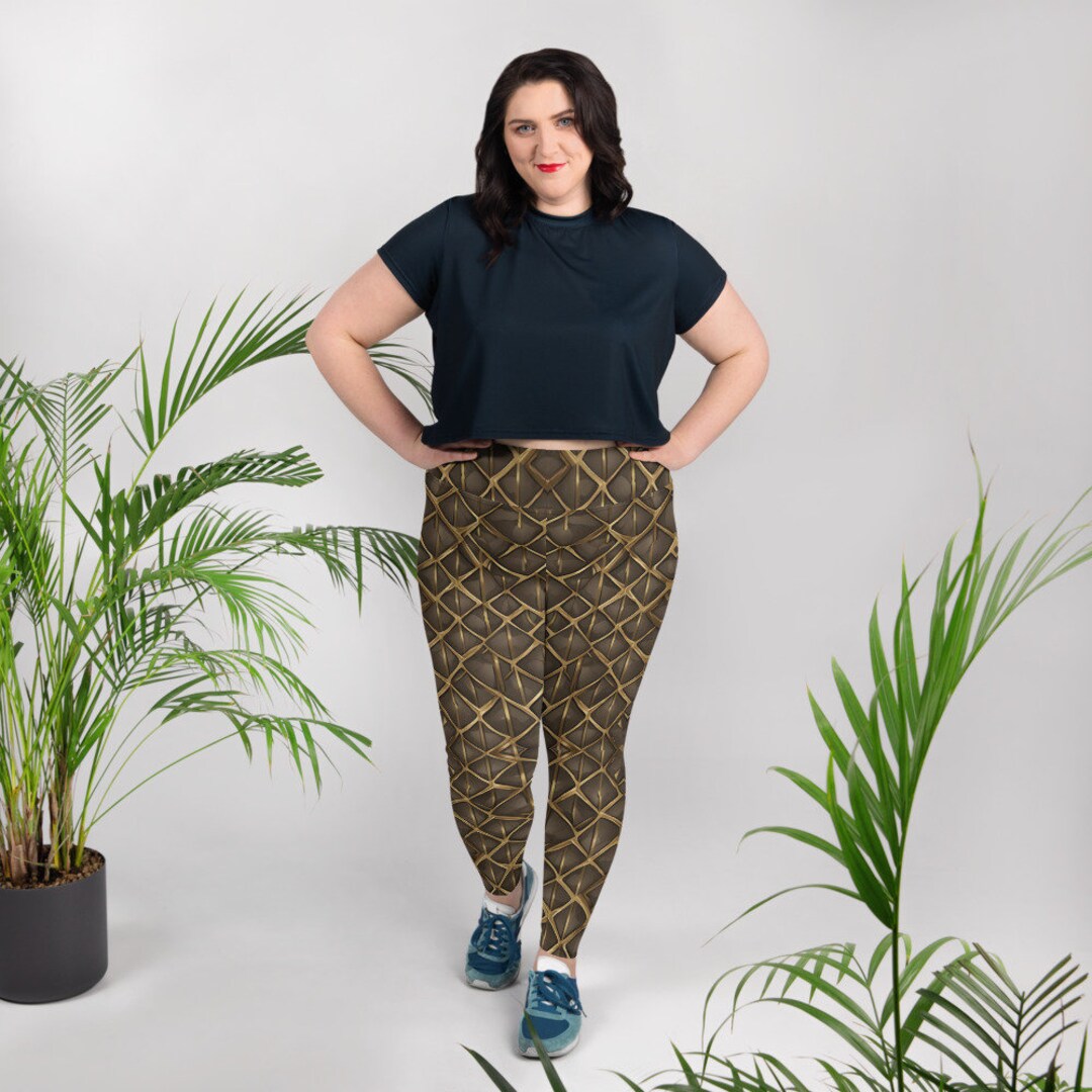 Plus Size Leggings "obsidian Scales" - Etsy