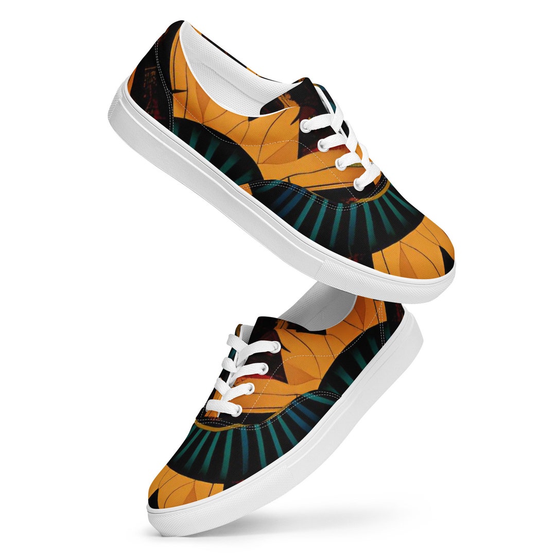 Men’s Lace-up Canvas Shoes "pharaoh of the Gods" - Etsy