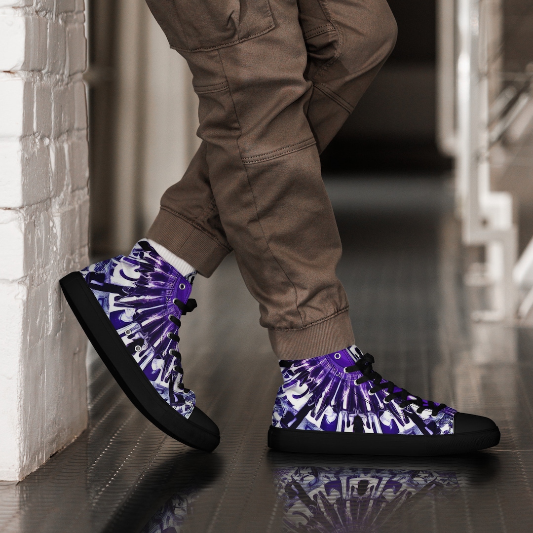 Men’s High Top Canvas Shoes "time Splitters" - Etsy