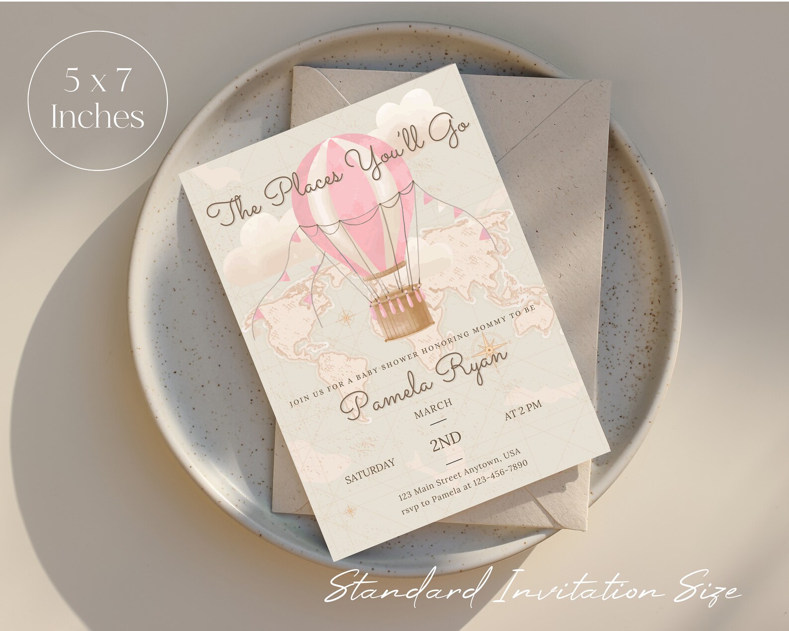 Adventure Awaits Baby Shower Invitation, Places You'll Go Invite ...