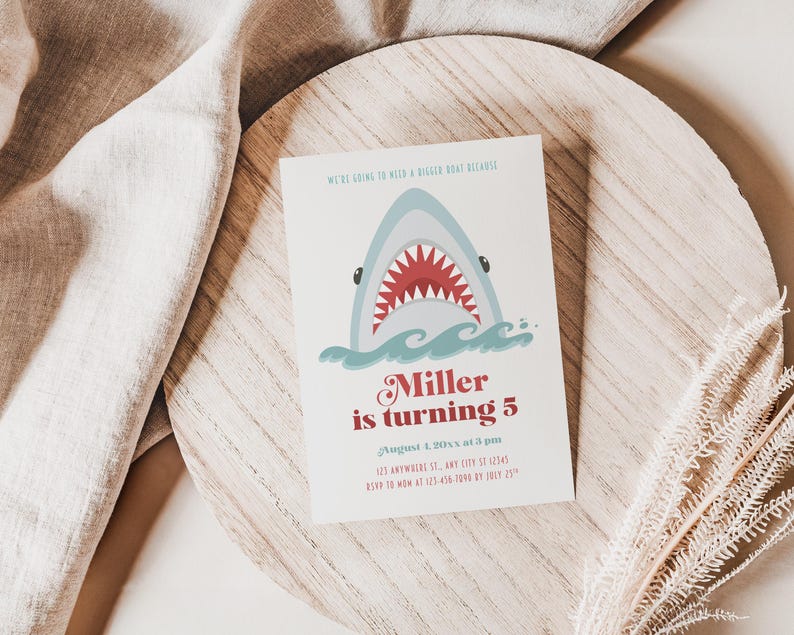 Shark Birthday Invitation, Jawsome Pool Party, Sharktastic Invite ...