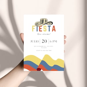Colombian Fiesta Party Invitation, Independence Day or Soccer Finals ...