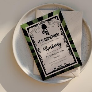 It's Showtime Halloween Party Invitation, Spooky Birthday Party Invite ...