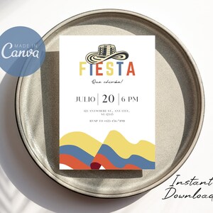 Colombian Fiesta Party Invitation, Independence Day or Soccer Finals ...