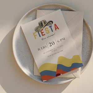 Colombian Fiesta Party Invitation, Independence Day or Soccer Finals ...