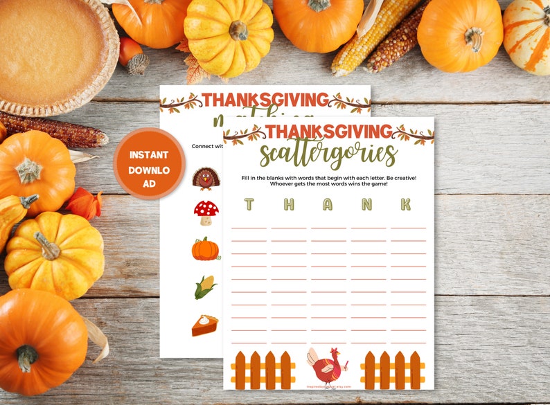 Printable Thanksgiving Activities for Kids, Thanksgiving Activity Pack ...