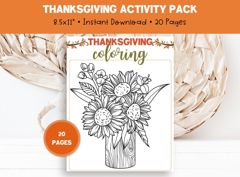 Printable Thanksgiving Activities for Kids, Thanksgiving Activity Pack ...