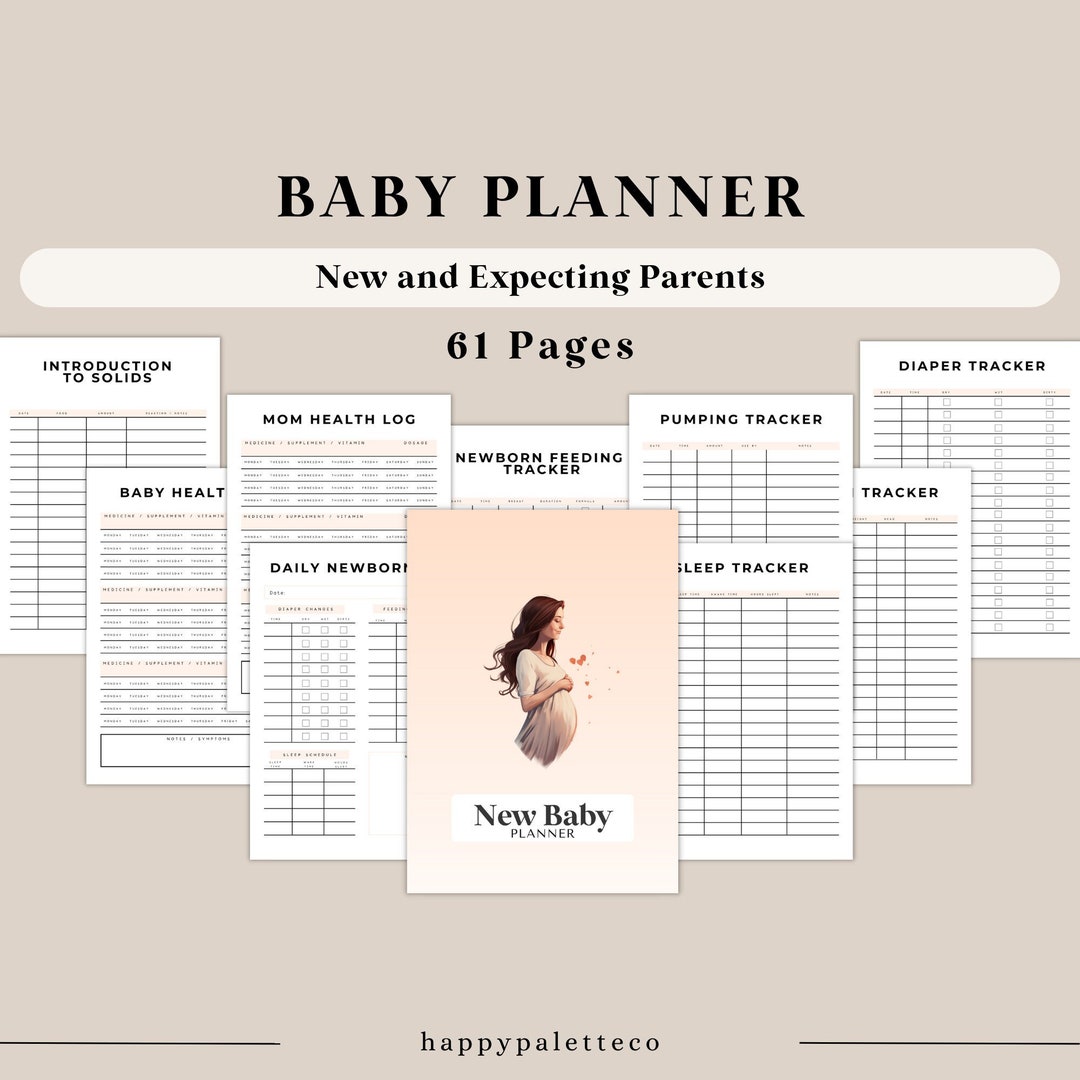New Baby Planner for New and Expecting Parents Daily Baby - Etsy