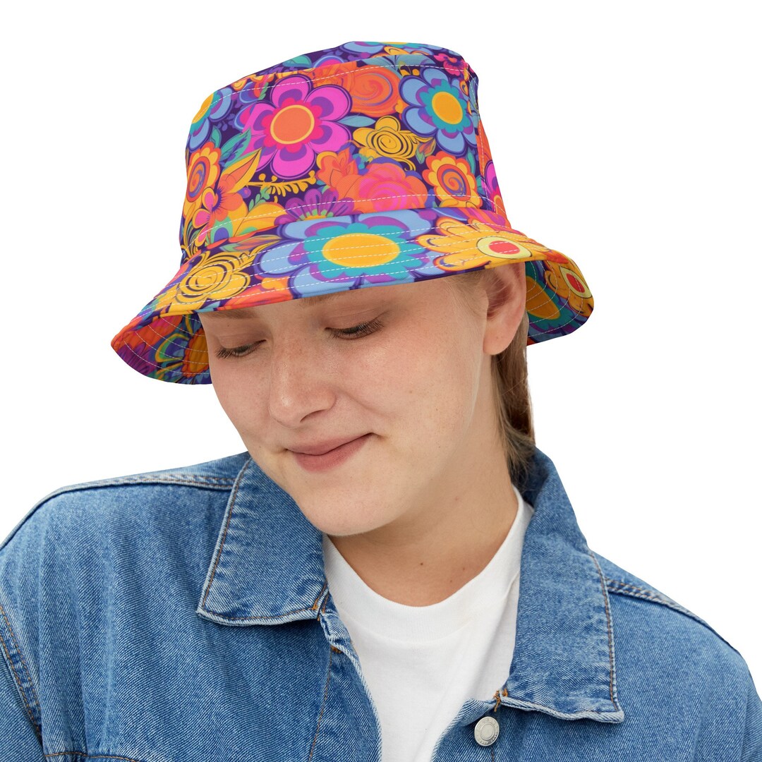 Bucket Hat Beach Hat Funky Hat Hat for Her Vacation Hat Fun Hat Cute ...