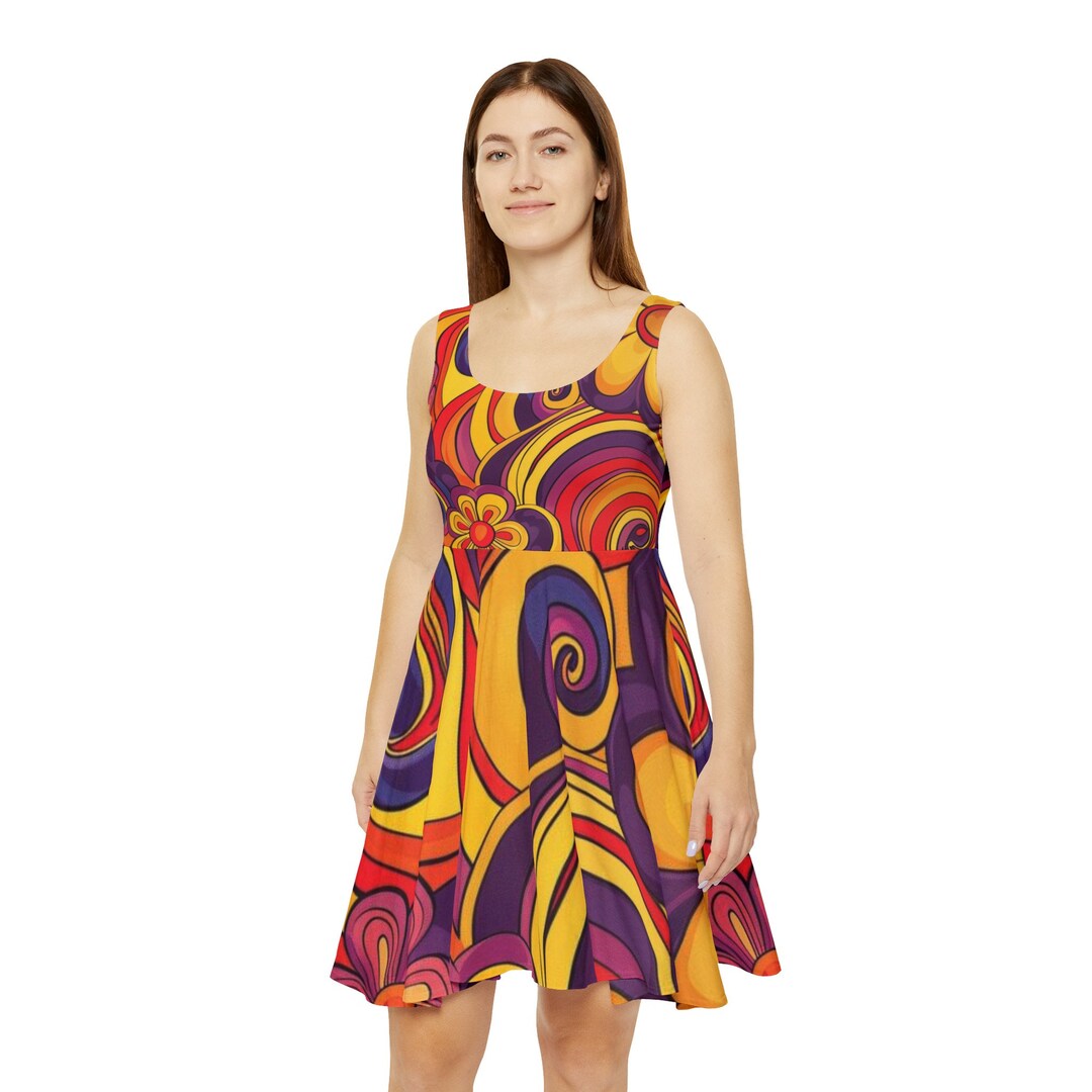 Dress Summer Dress Cute Summer Dress fun Skater Dress Sun Dress Tank ...