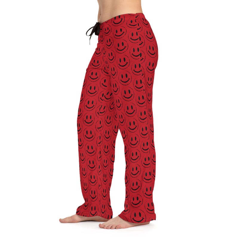Smiley Face Pajama Pants: Women's Polyester Lounge Bottoms - Etsy