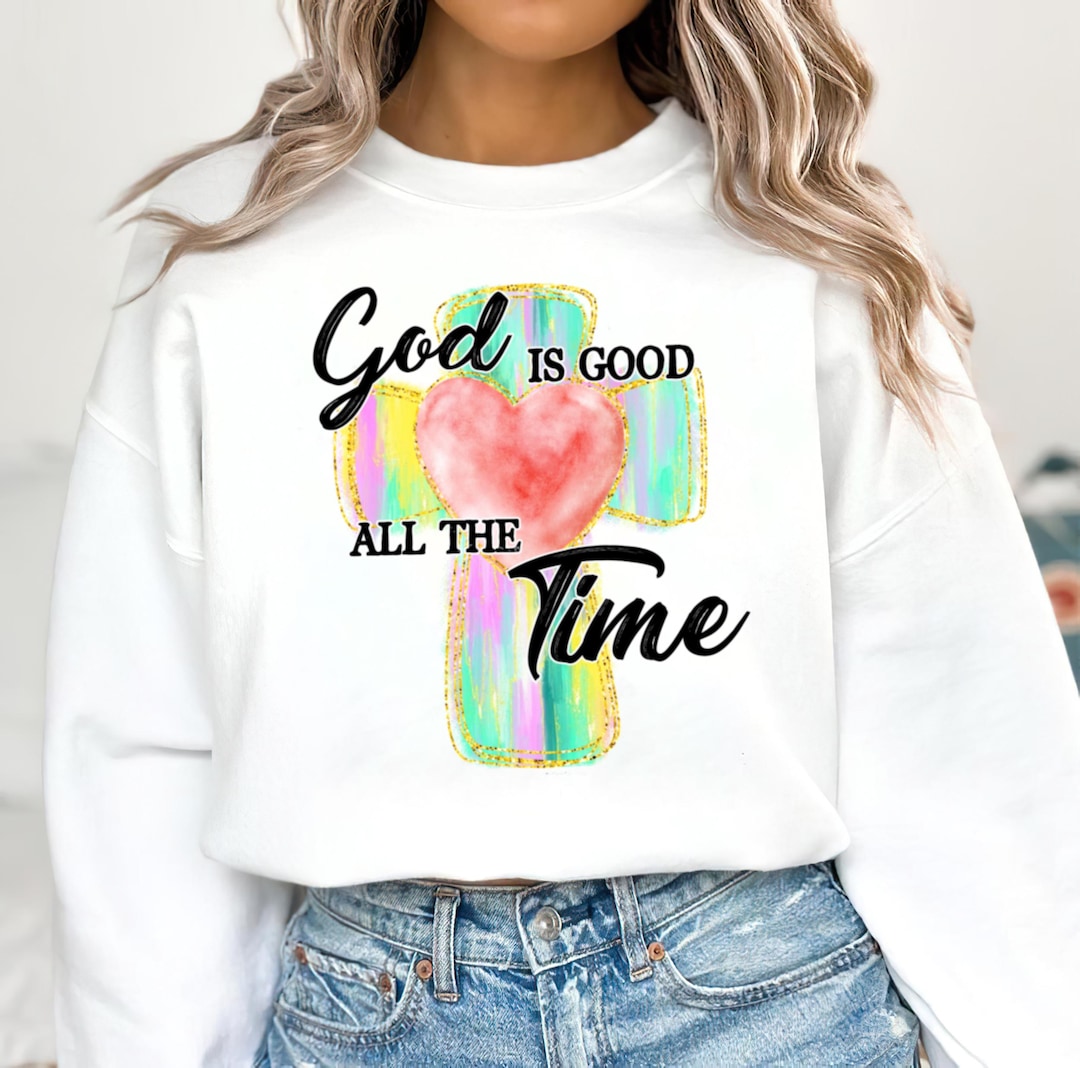 Watercolor Cross PNG: God is Good, Christian Religious Art (digital ...