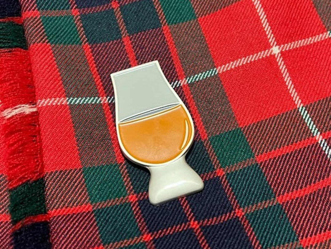 Whiskey Glass Kilt Pin Whisky Glencairn Glass Highland Wear Accessory ...