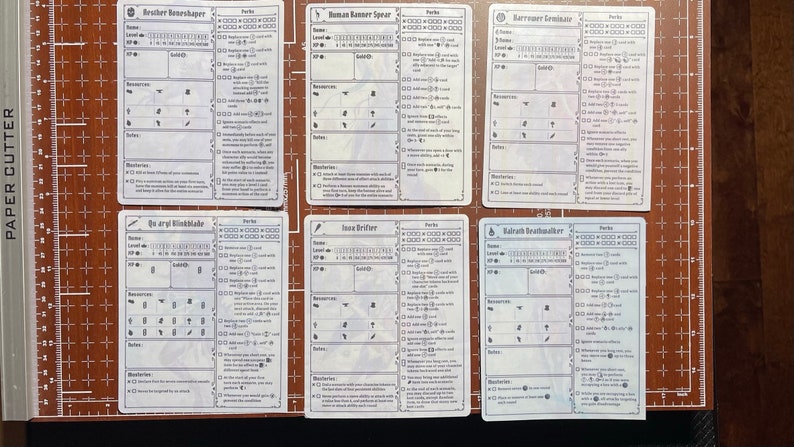 Frosthaven Gloomhaven Character Sheets Upgraded Laminated - Etsy