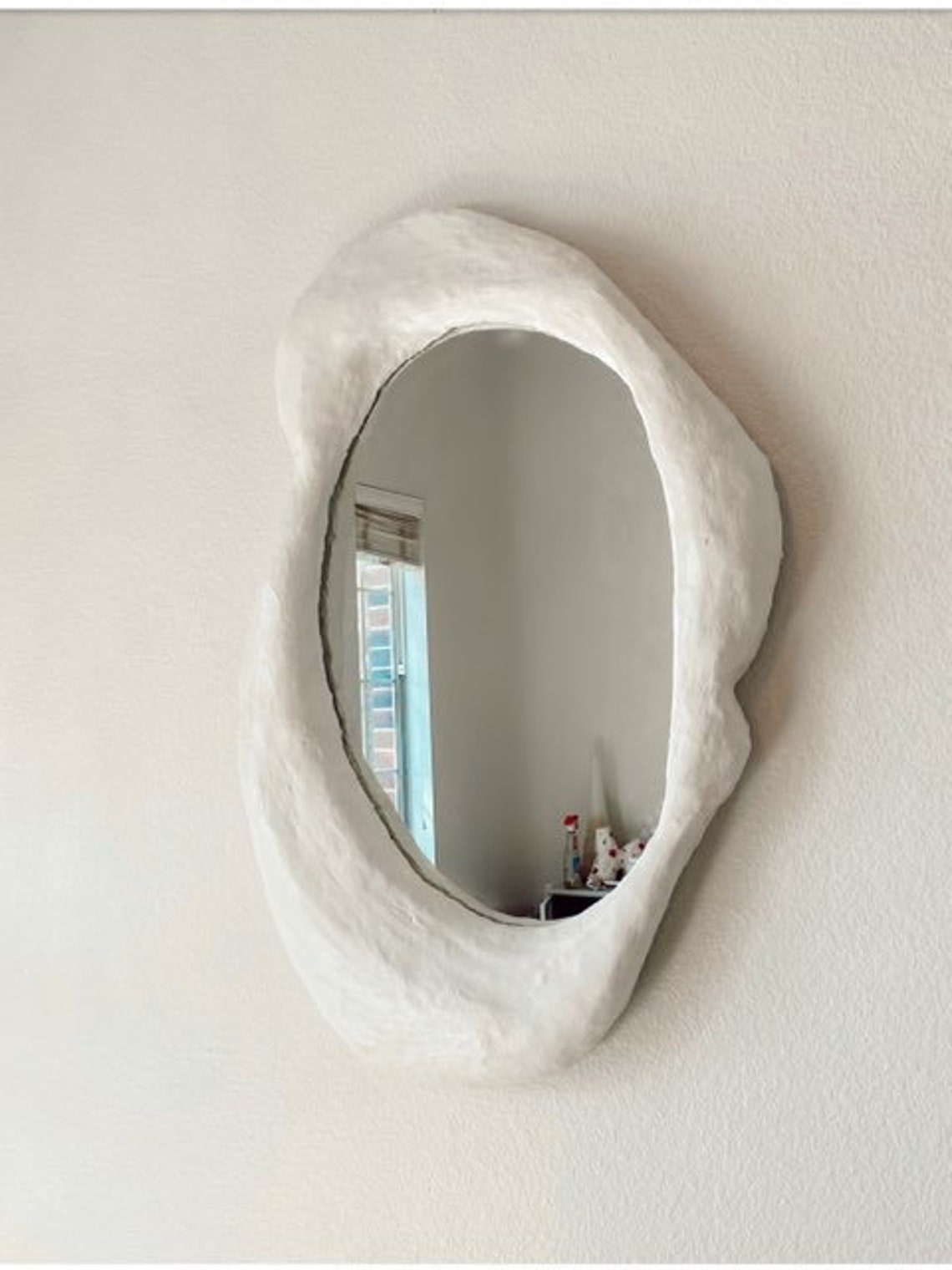Oval Plaster Mirror - Etsy