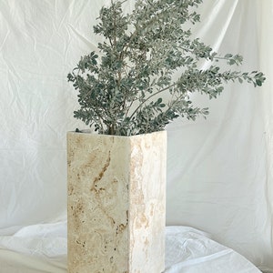 Large Travertine Vase - Etsy