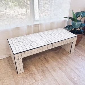 Double Stack Tile Coffee Table - Custom Tiled Table - Etsy