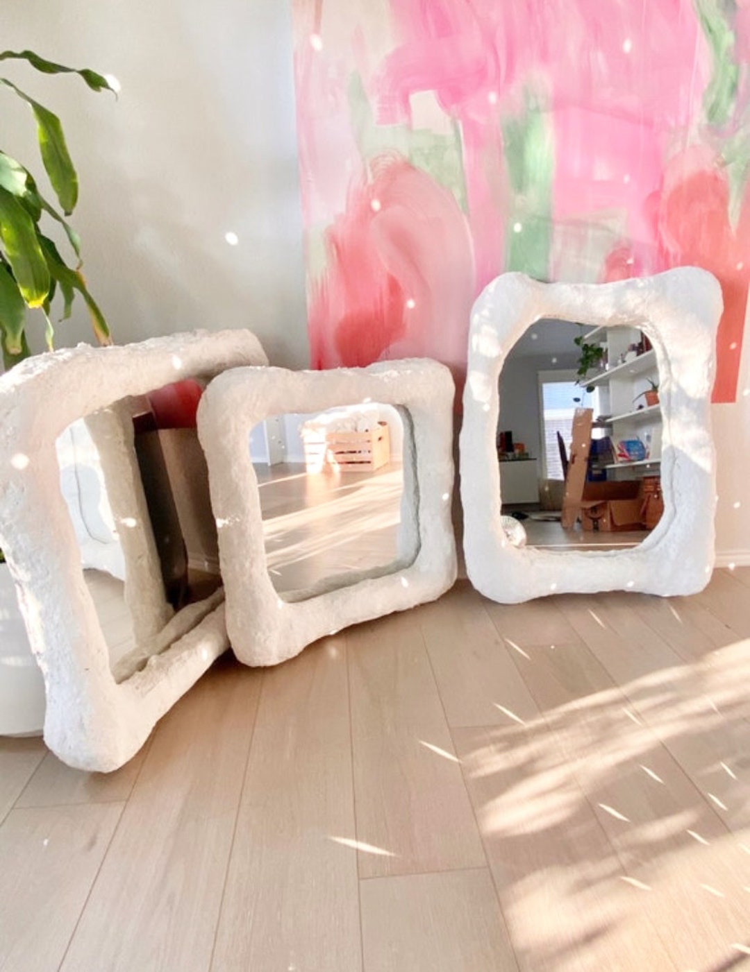 Custom Organic Plaster Mirror - Etsy