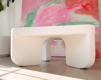 The Bita Oval Plaster Coffee Table - Etsy