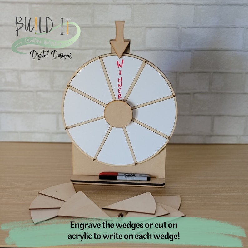 Spinning Wheel for Prizes - Laser Cut Design - Digital File - Etsy