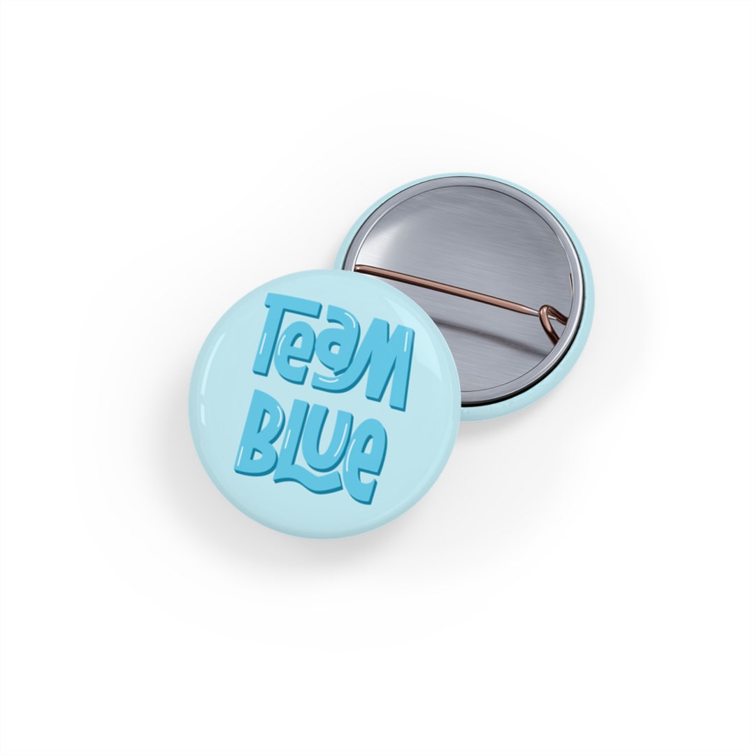 Team Blue Gender Reveal Round Pins, 10 Pcs - Etsy