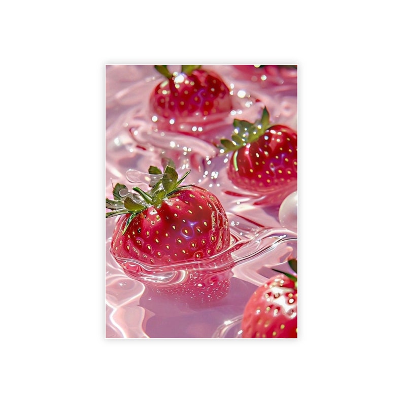 Strawberry Pools Gloss Poster - Etsy