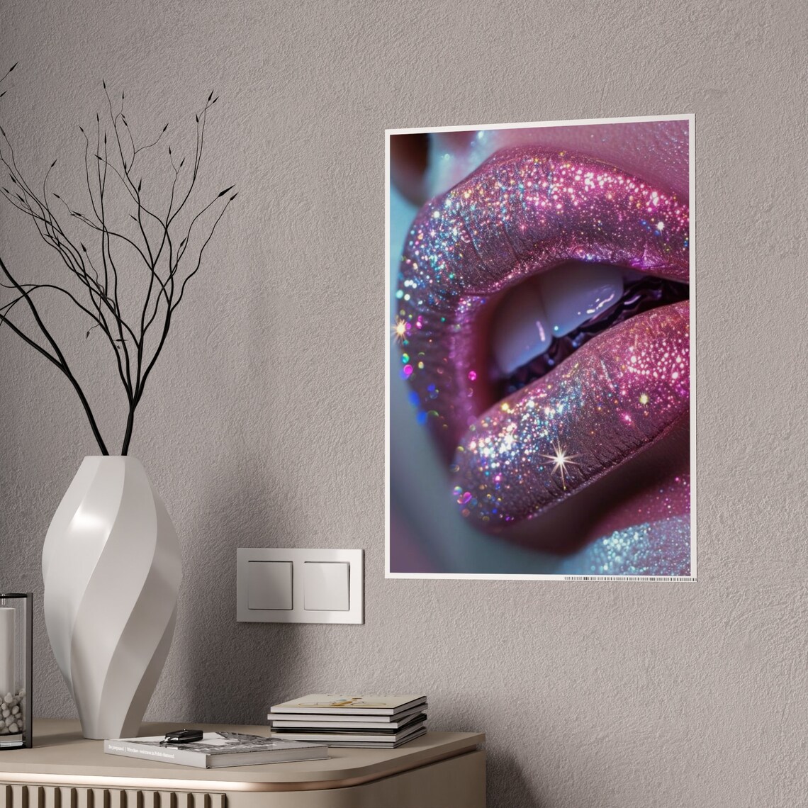 Glitter Lip Gloss Poster - Etsy