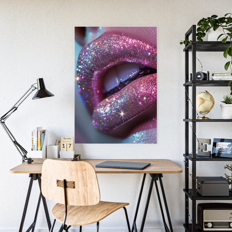 Glitter Lip Gloss Poster - Etsy