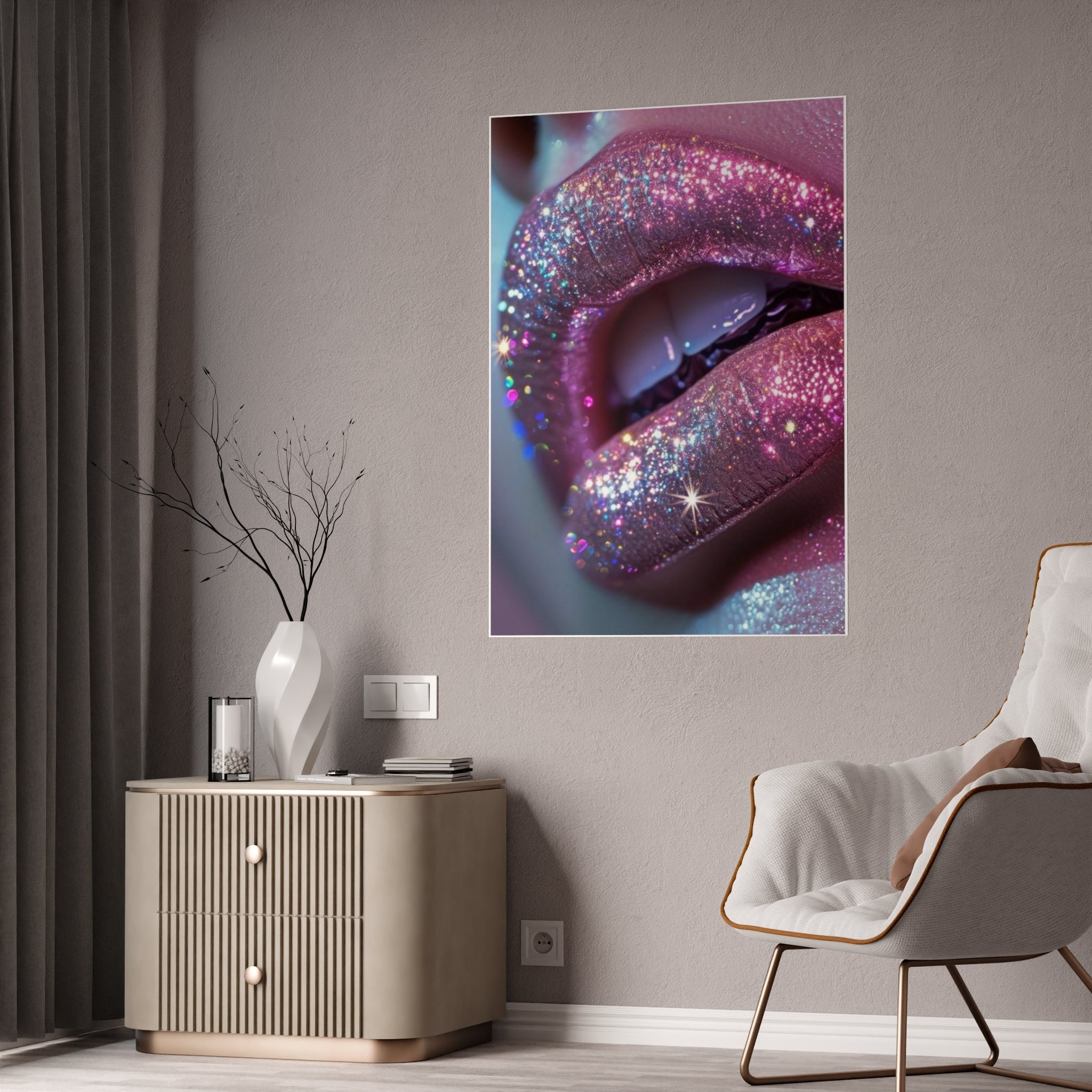 Glitter Lip Gloss Poster - Etsy