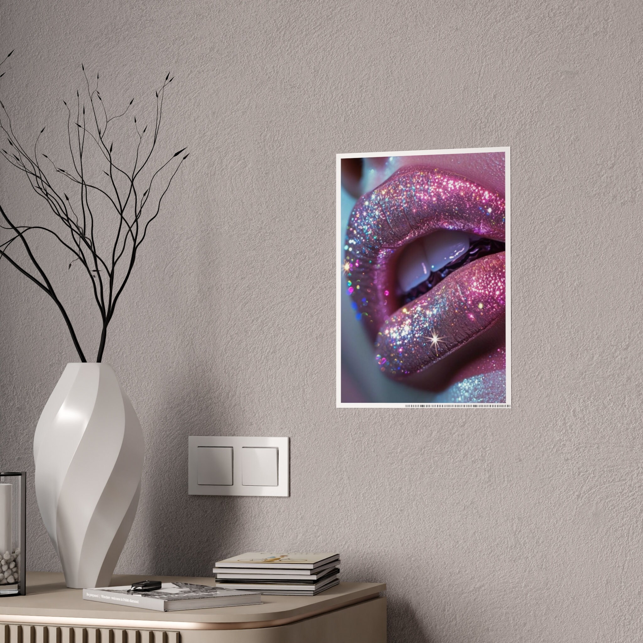 Glitter Lip Gloss Poster - Etsy