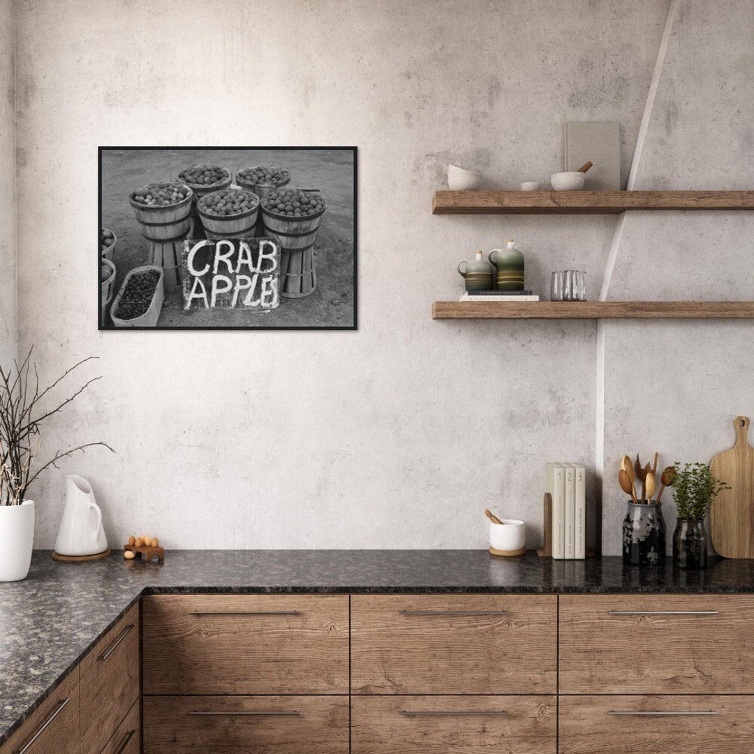 Crab Apples Bushel Roadside Stand Vintage Black and White Photo Premium ...