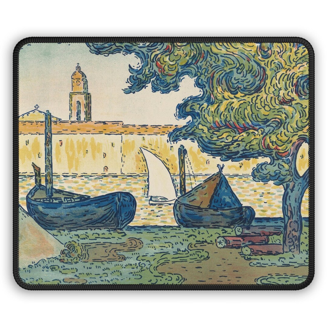 Artistic Gaming Mouse Pad - Port of Saint Tropez France - Vintage ...