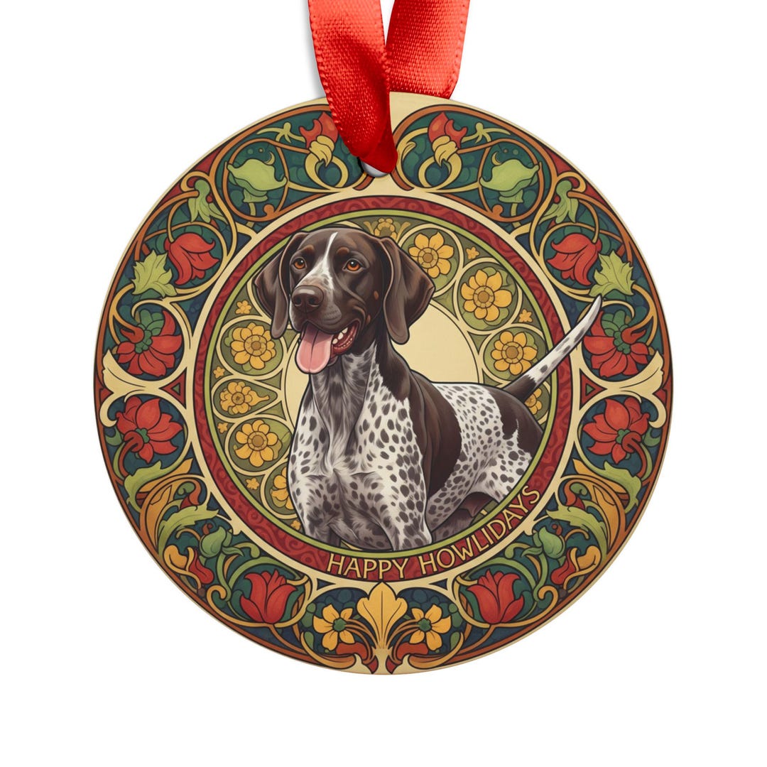 German Shorthair Pointer - Round Acrylic Ornament - Personalized Pet ...