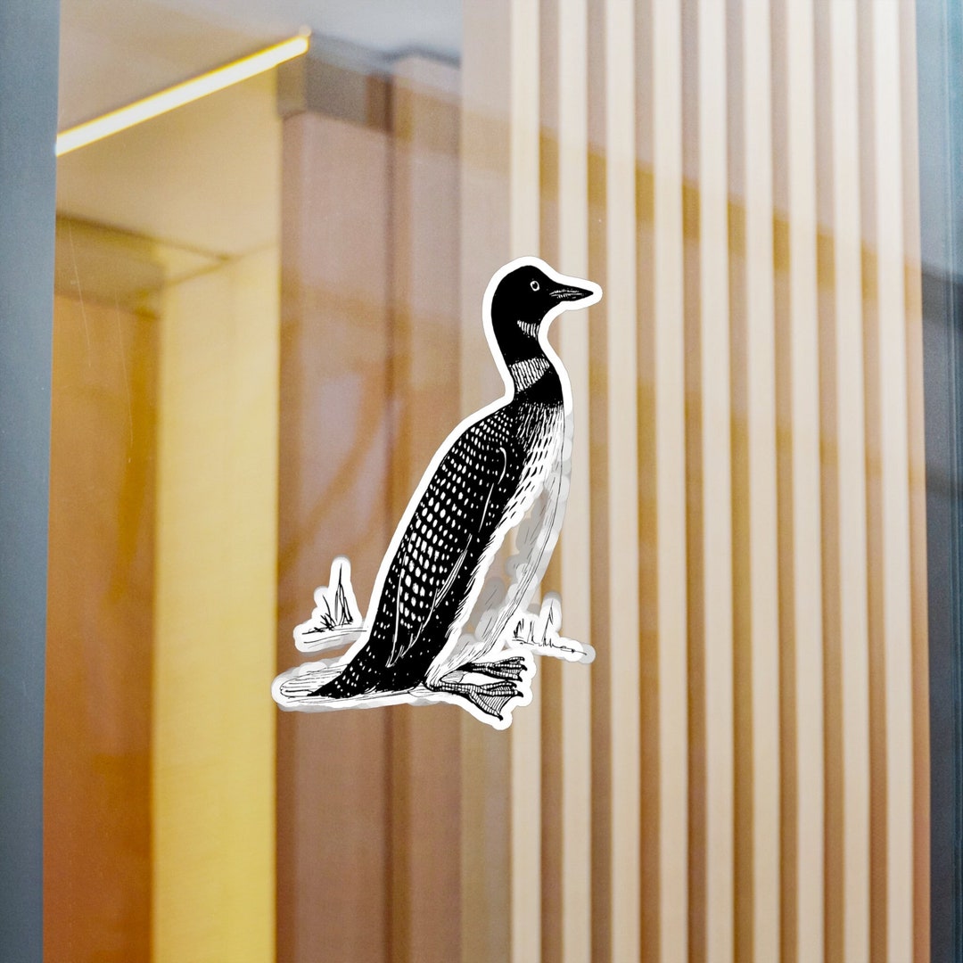 Loon Minnesota State Bird Art Illustration Kiss-cut Vinyl Decal Water ...