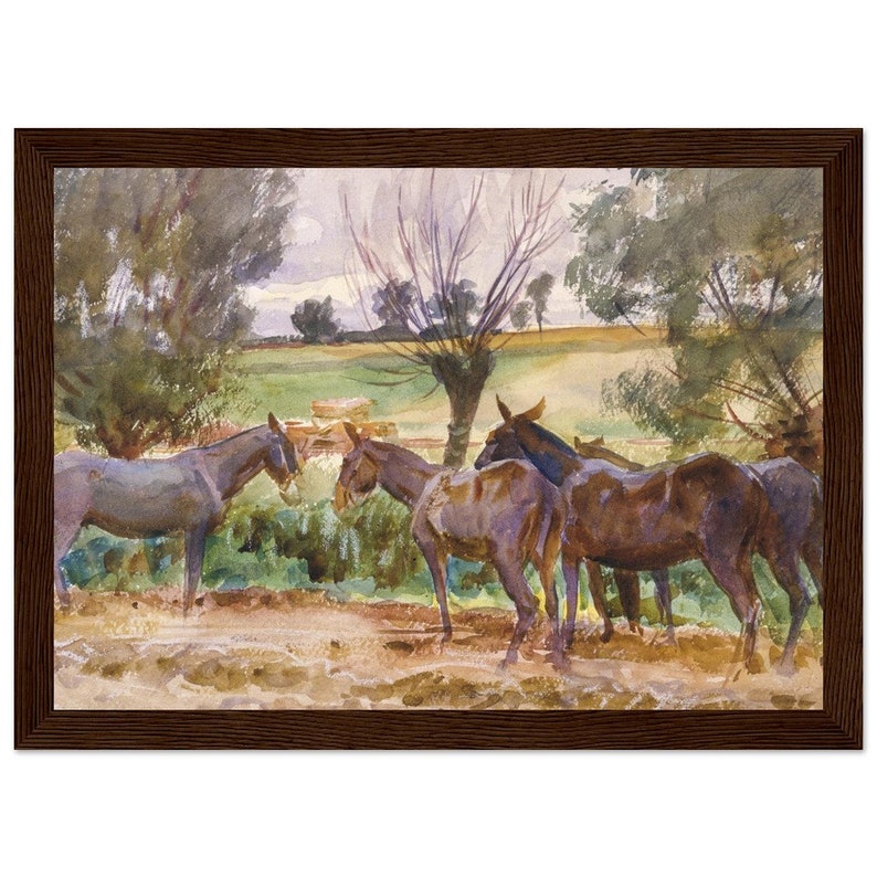 Mules Watercolor Vintage Art Reproduction Premium Matte Paper - Etsy