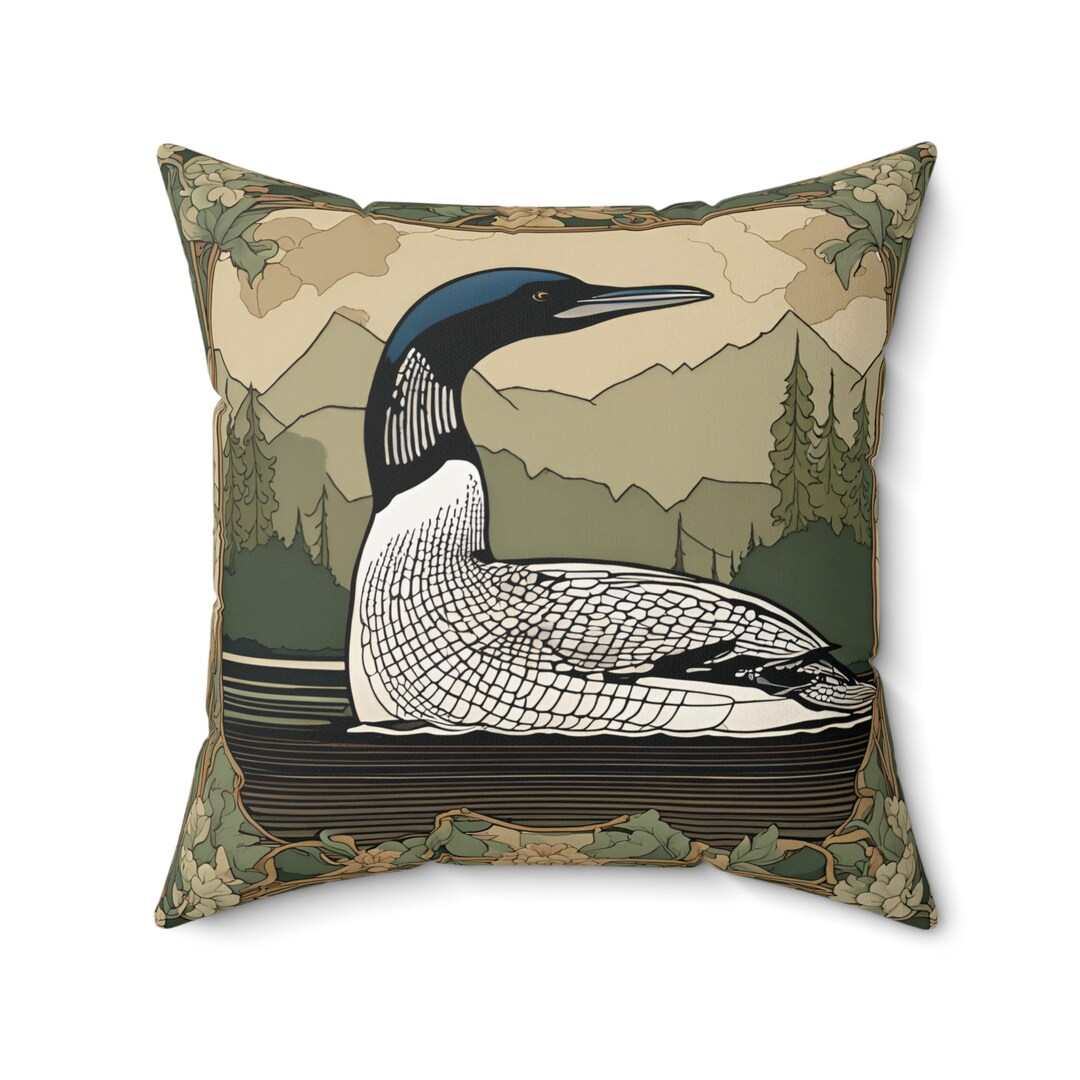 LOON Art Nouveau William Morris Style Art Spun Polyester Square PILLOW ...