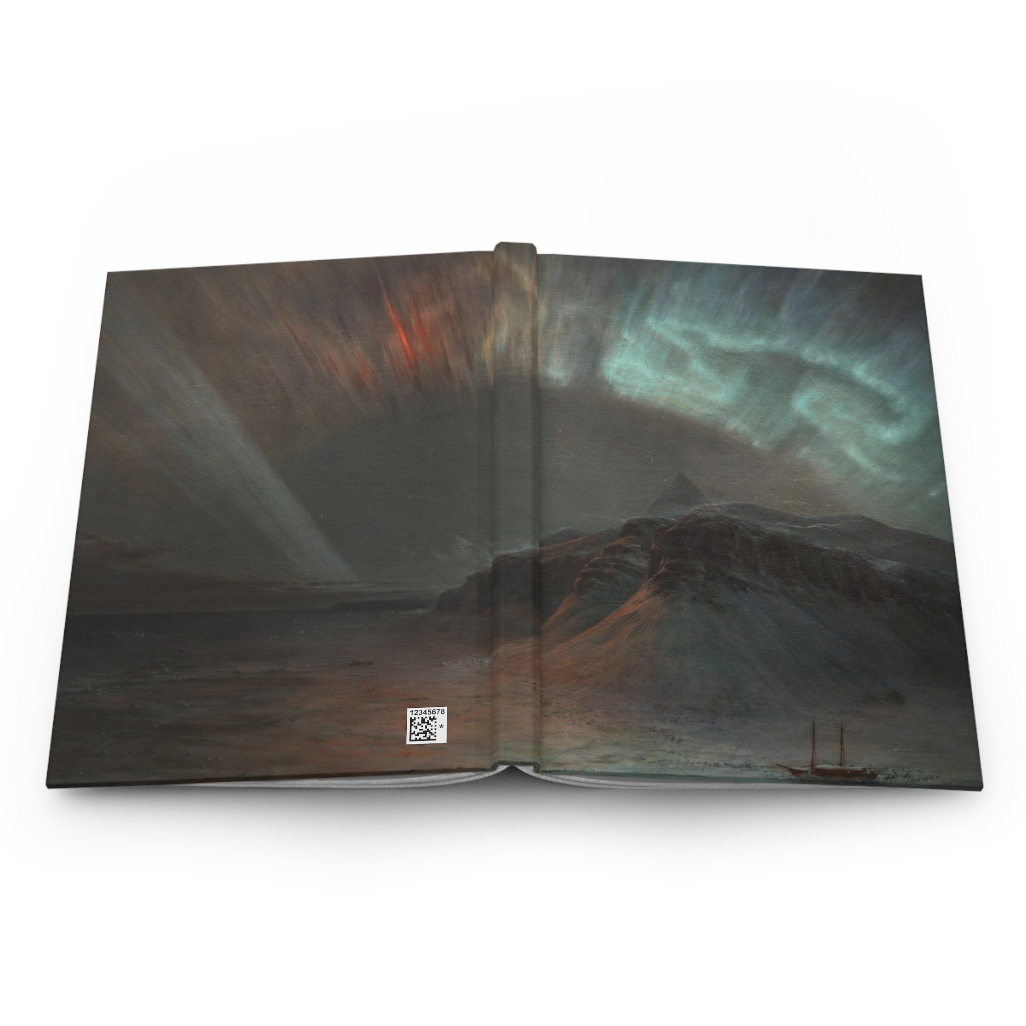 Aurora Borealis Northern Lights Arctic Sky Vintage Landscape Art ...