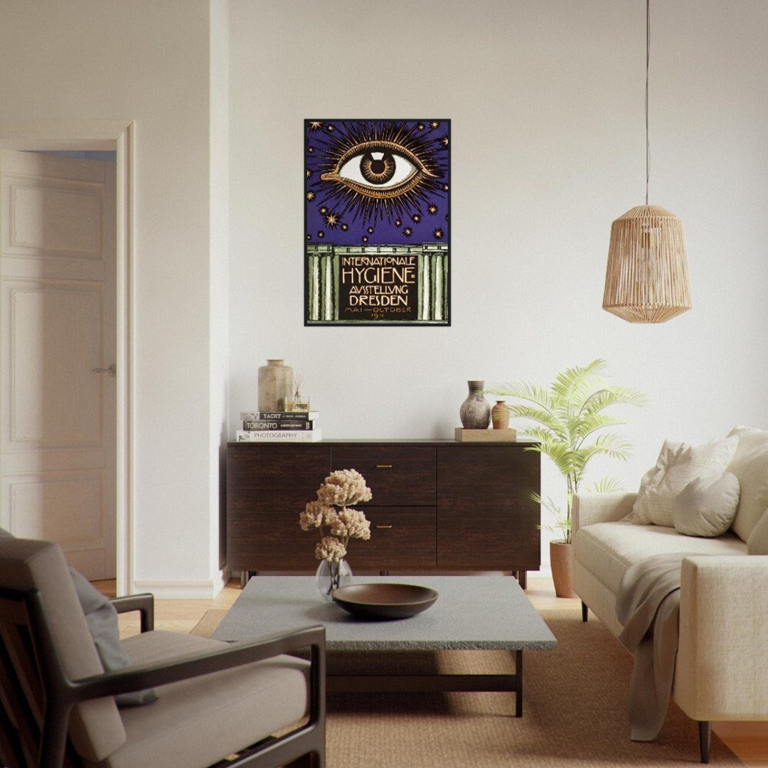 Big Eye German Vintage Hygiene Exhibition Art Poster Dresden Premium ...