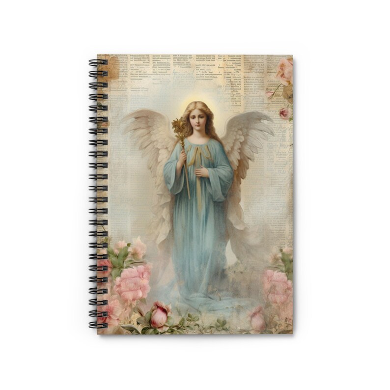 Female Angel Vintage Art 6" X 8" Spiral Notebook 118 Ruled Line Pages ...